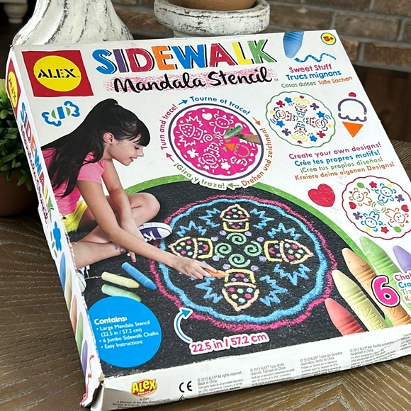 Alexis | Other | New Sidewalk Chalk Art Mandala Stencil Set | Poshmark
